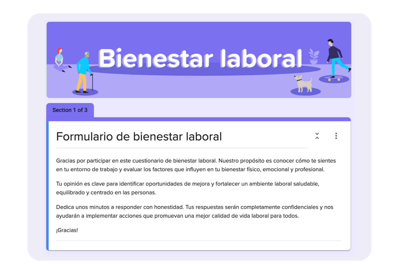 Formulario de bienestar laboral | Runa HR